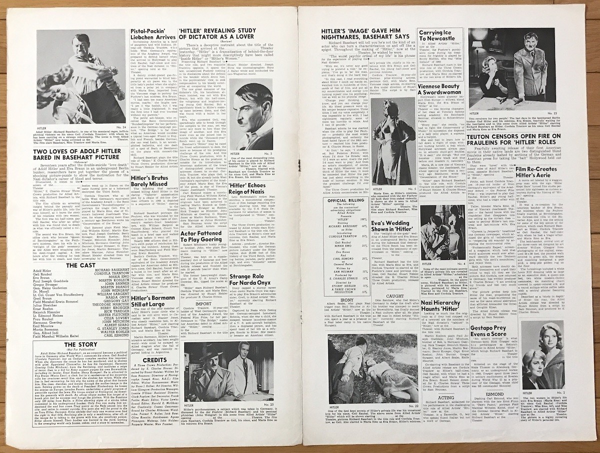 The Private Life of Hitler (1962) Pressbook